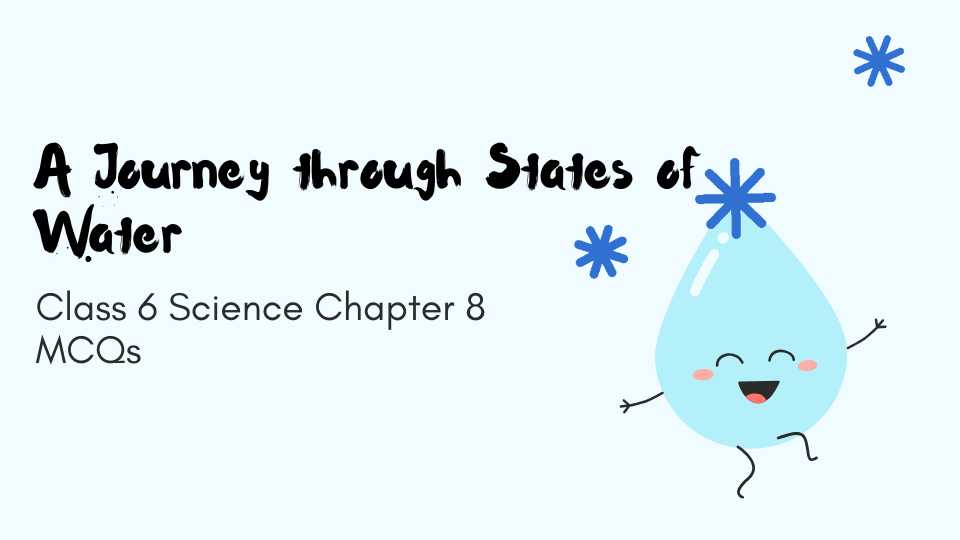 A Journey through States of Water Class 6 Science Chapter 8 MCQs